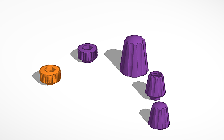 3D design M6 knob - Tinkercad