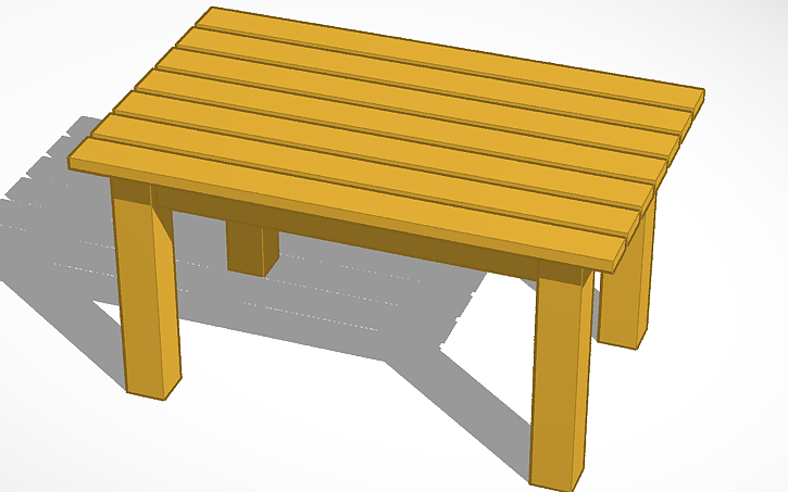 3D design Garden outdoor coffee table - Tinkercad