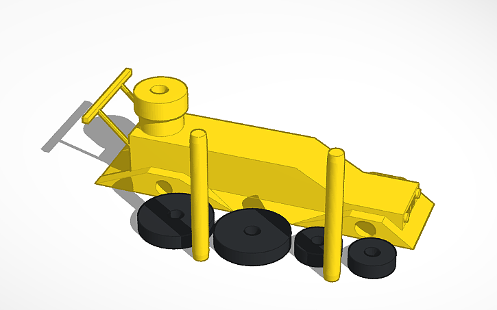 3D design Balloon Powered Dragster - Tinkercad