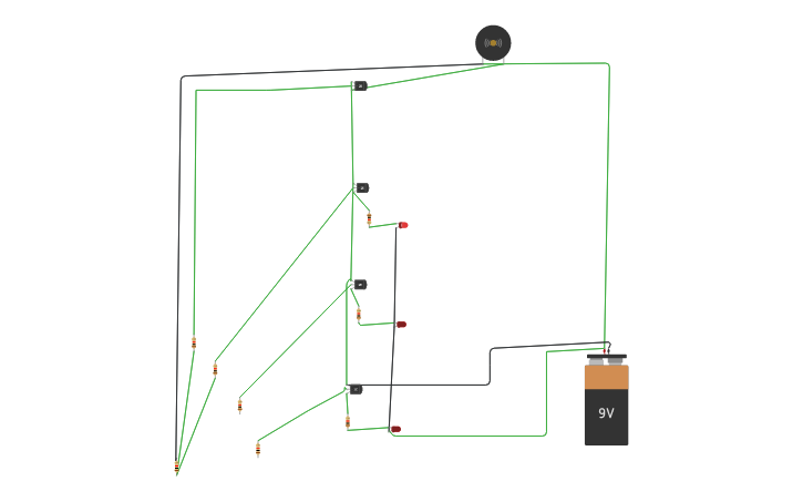 Circuit Design Water Level Indicator Tinkercad
