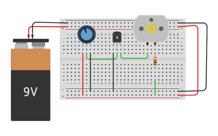 Circuit Design Circuito Transistor Tinkercad
