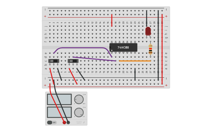 Circuit design LOGIC GATE - Tinkercad