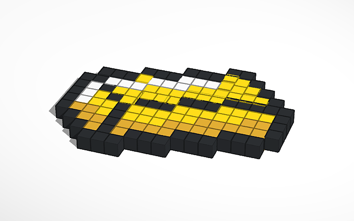 3D design Minecraft gold bar | Tinkercad