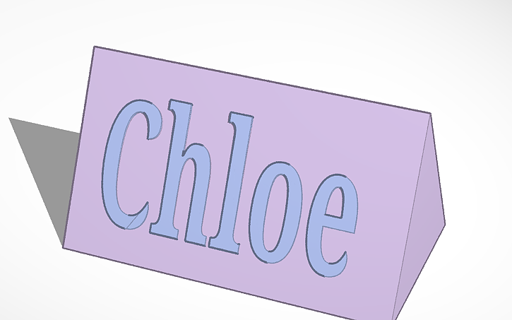 3D design Name Plate - Tinkercad