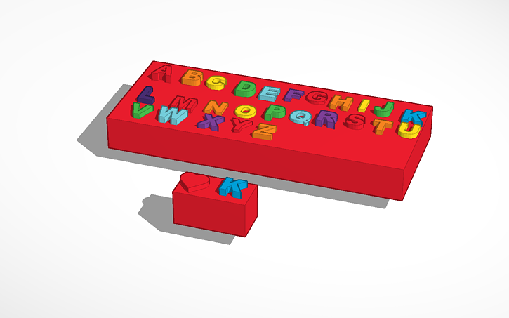 3D design alphabet - Tinkercad