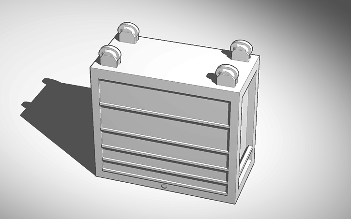3D design Rolling Tool Box - Tinkercad