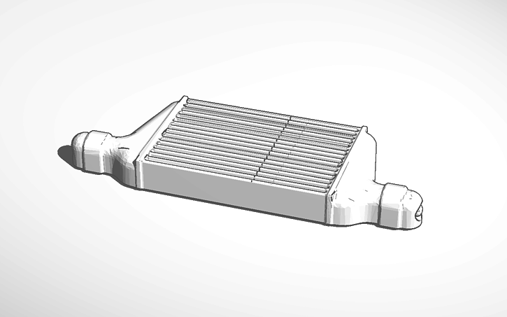 3D design intercooler car scale 1/10 4cm width - Tinkercad