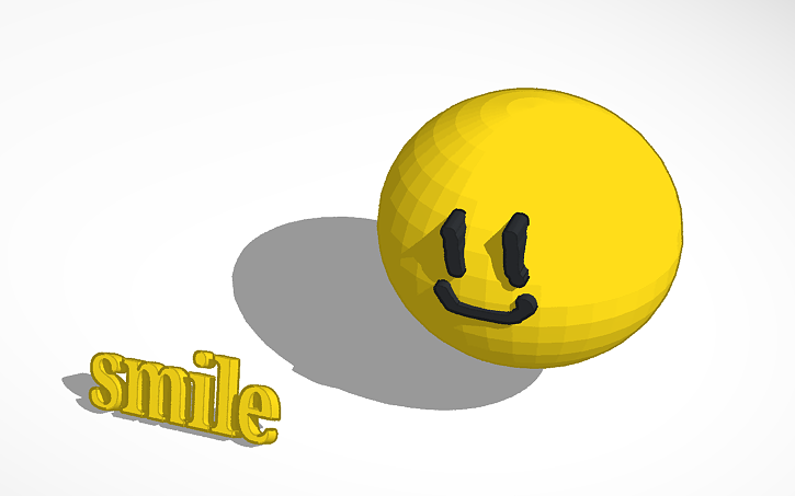 3D design SMILE - Tinkercad