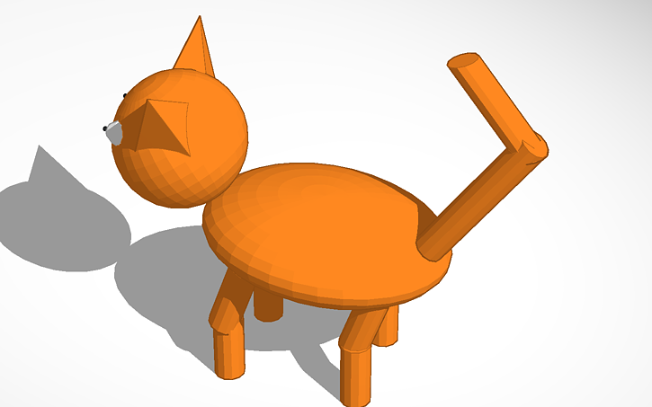 3D design cat - Tinkercad