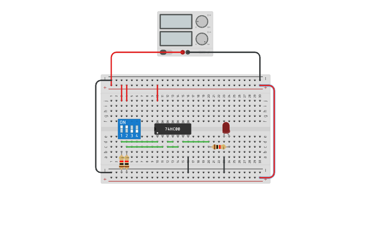 Circuit design Nand-And - Tinkercad