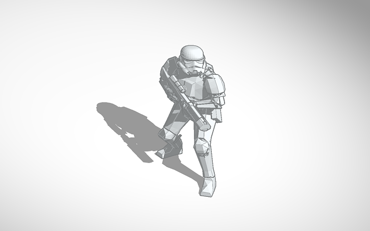 3D design stormtrooper - Tinkercad