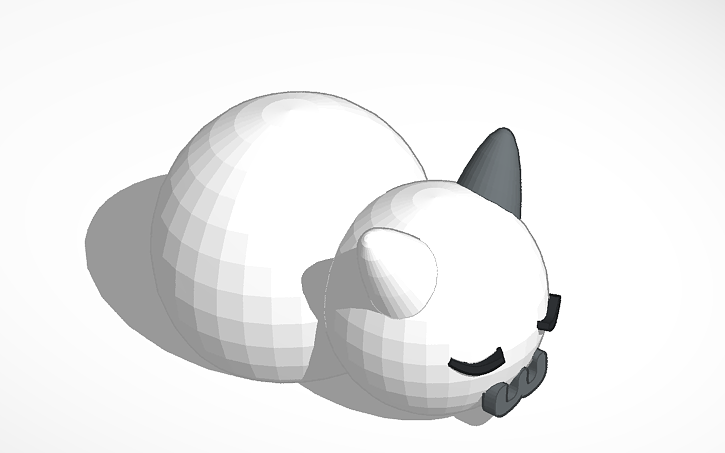 3D design Sleeping cat - Tinkercad