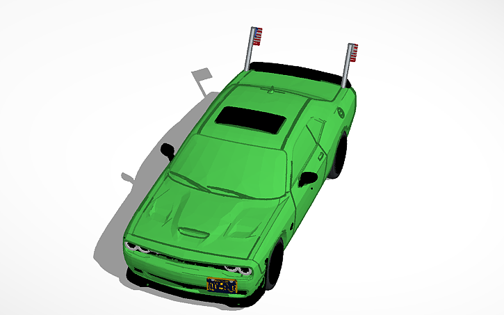 3D design Dodge Challenger SRT hellcat - Tinkercad