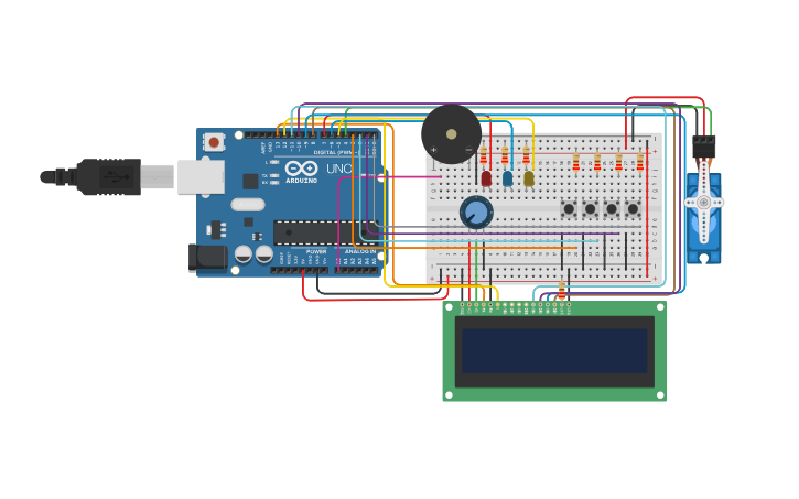 Circuit design Ejercicio 4 Examen - Tinkercad