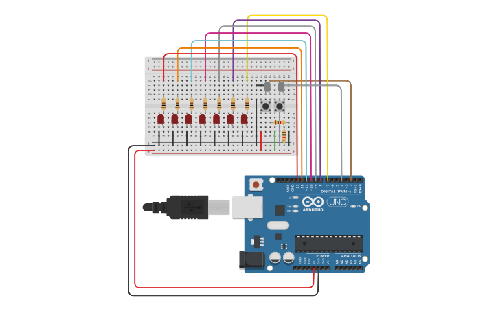 Circuit design Copy of Loops Explore - Tinkercad