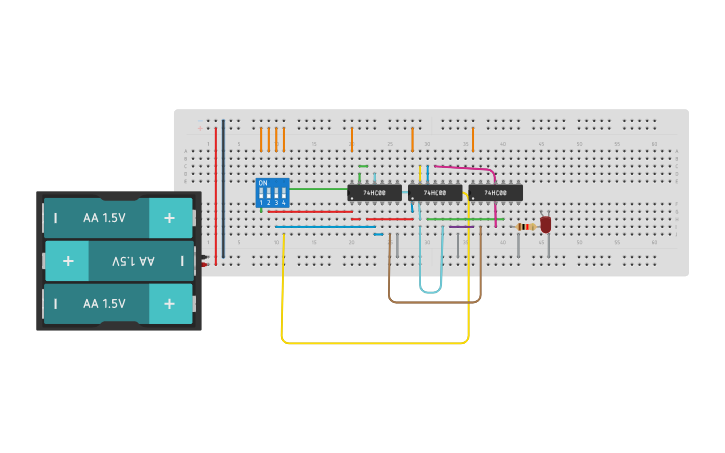 Circuit Design K Map Q5 Cicuit Using Ic Nand Gate Tinkercad