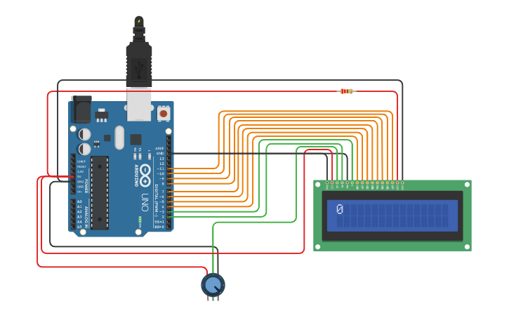 Circuit Design Lcd 20 Number Loop Tinkercad