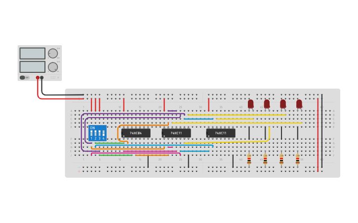 Circuit design DEMUX | Tinkercad