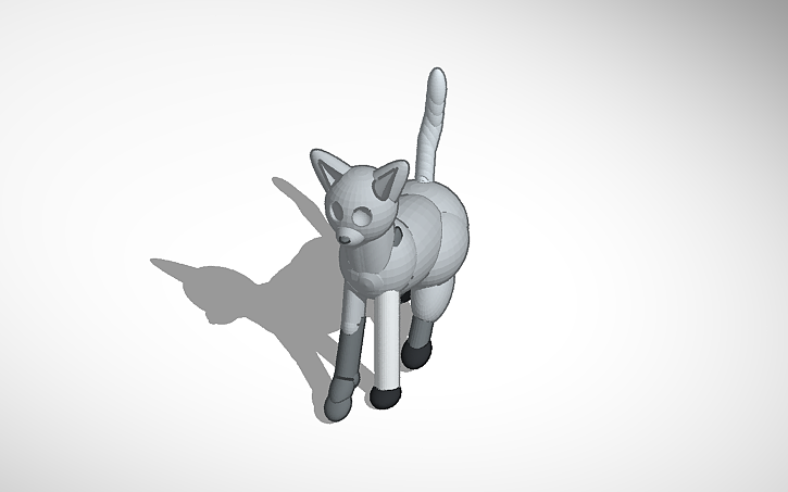 3D design me as a warior cat (moonstar leader of lightning clan | Tinkercad