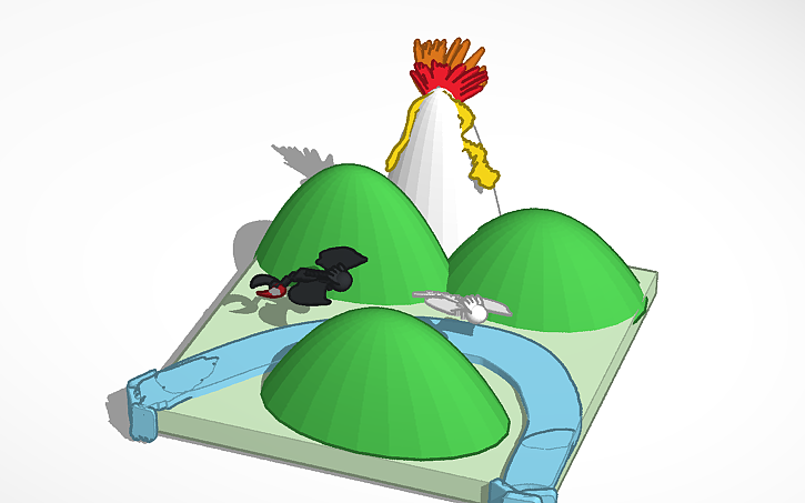 3D design Toothless and Luna (light fury) - Tinkercad