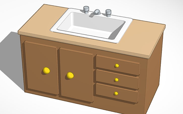 3D design Bathroom sink - Tinkercad