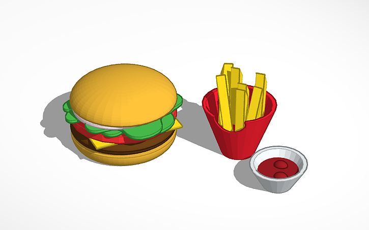 3D design burger - Tinkercad