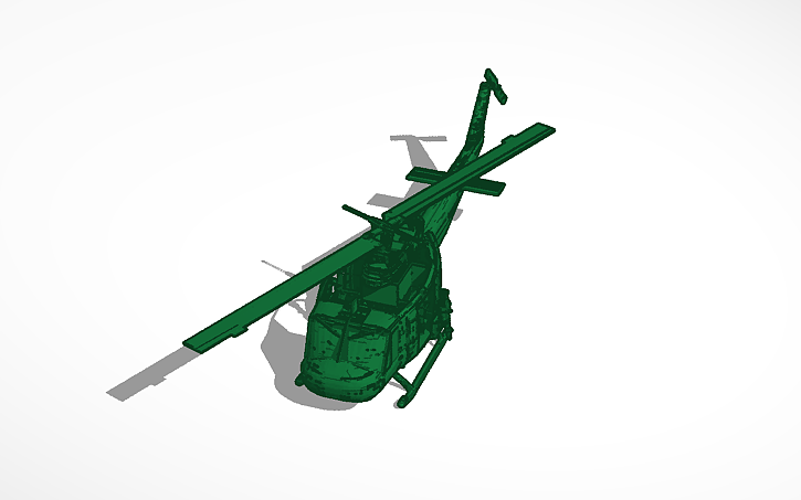3D design Uh-1D Huey Gun Ship - Tinkercad