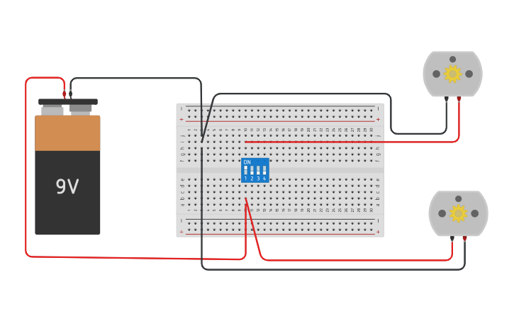 Circuit Design Motor En Corriente Continuo Tinkercad