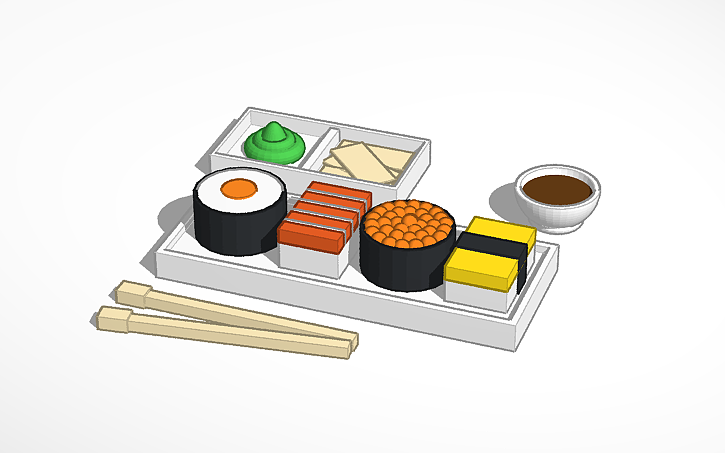 3D design Rice ball - Tinkercad