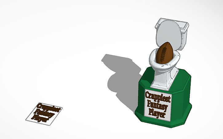 3D design FFL Loser trophy - Tinkercad