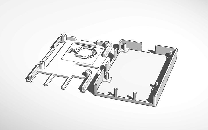 3D design Raspberry Pi 2/B+ Case - Aperture Science style - Tinkercad