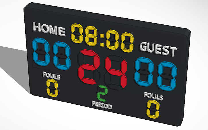 3D design Basketball Scoreboard - Tinkercad