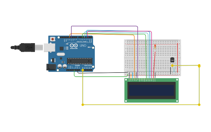 Circuit design lcd - Tinkercad