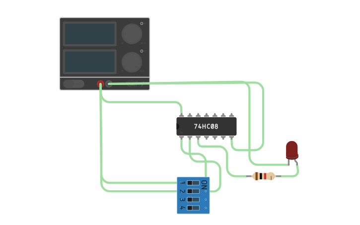 Circuit design AND Gate - Tinkercad