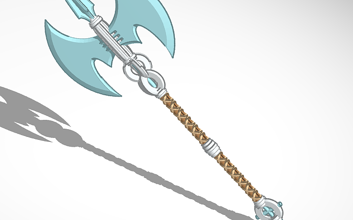 3D design Two-handed Battle-axe - Ice Reaver - Tinkercad