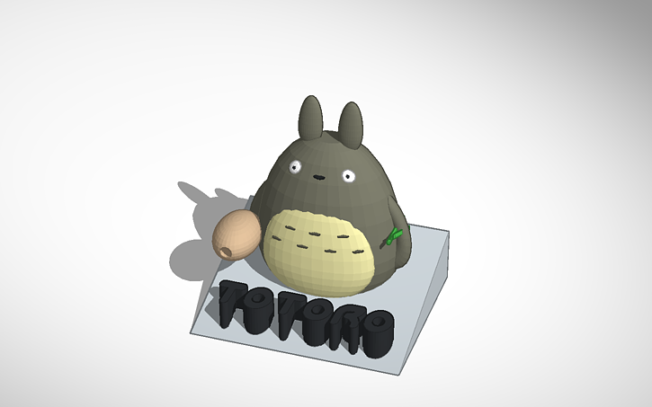 3D design Totoro - Tinkercad
