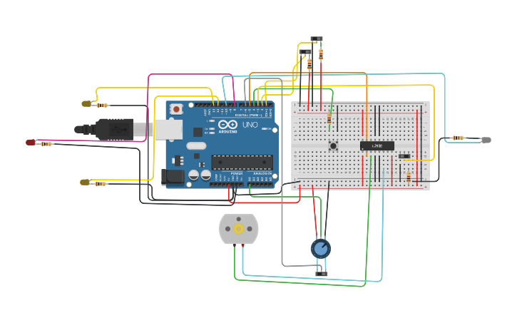 Circuit design monociclo | Tinkercad