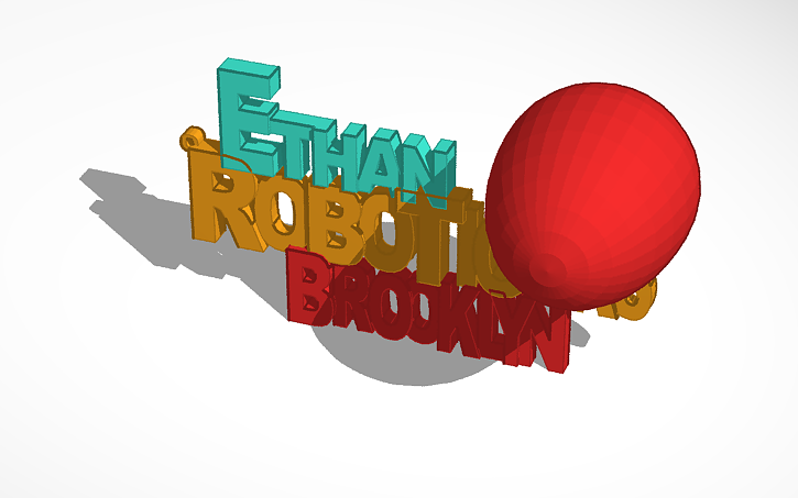 3D design Copy of Ethan Nameplate | Tinkercad