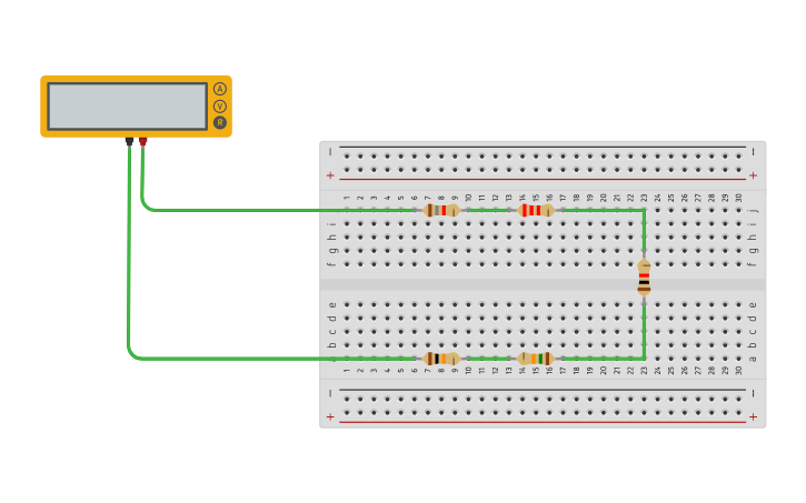 Circuit design 2.Series Combination of Resistors: | Tinkercad