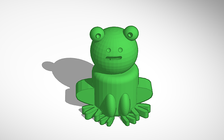3D design Frog - Tinkercad
