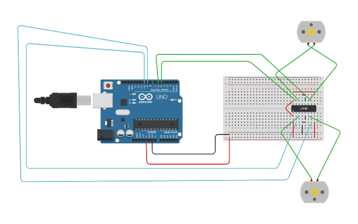 Circuit design PROYECTO 8 MOTOR 2 - Tinkercad