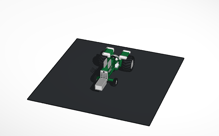3D design 1968 Oliver 1950-T pulling Tractor - Tinkercad