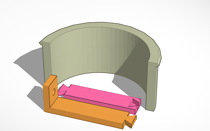 3D design Ceiling Mount Peice - Tinkercad