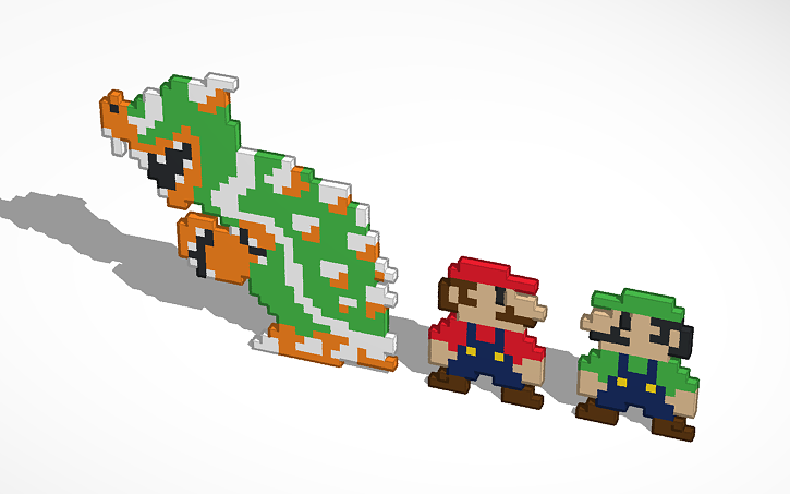 3D design Super Mario Bros - Tinkercad