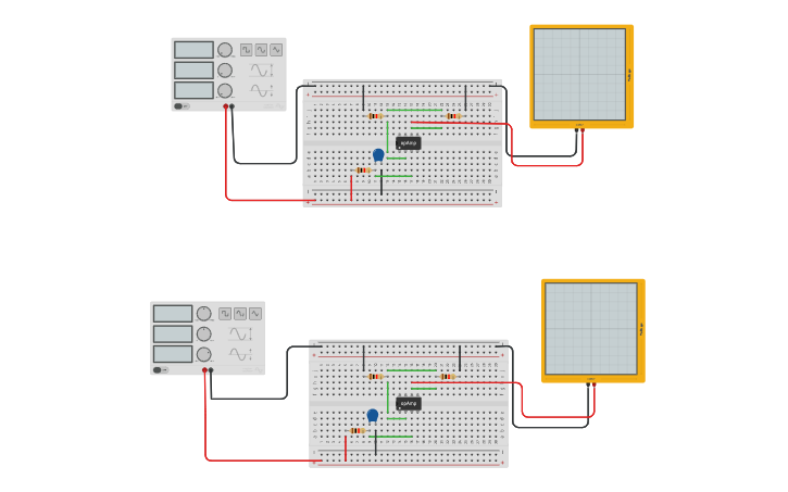 Circuit Design Filtro Pasa Bajos Tinkercad