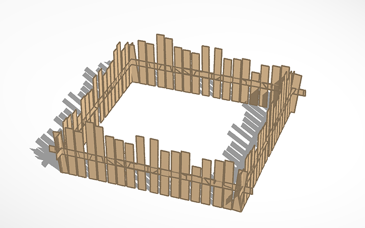 3D design fence - Tinkercad