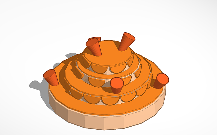 3D design carrot cake | Tinkercad