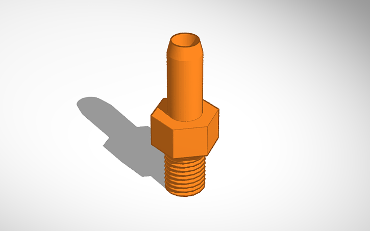 3D design bulkhead .375 - Tinkercad