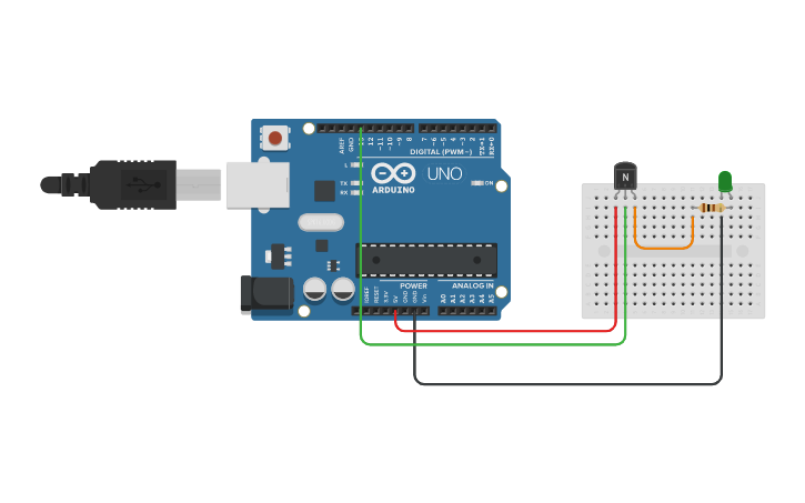 Circuit Design Arduino Transistor Lamp Tinkercad