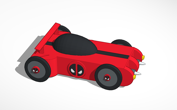 3D design deadpool car - Tinkercad